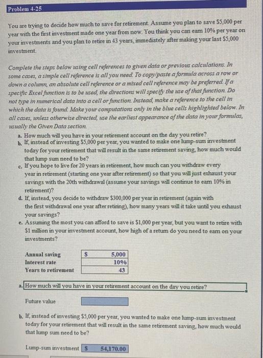 Solved You are trying to decide how much to save for | Chegg.com