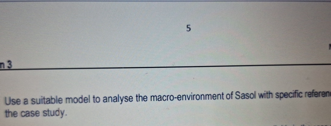 Solved 5n3Use a suitable model to analyse the | Chegg.com