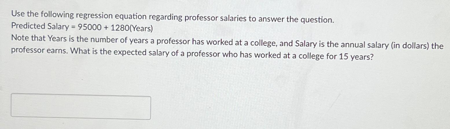 Solved Use the following regression equation regarding | Chegg.com