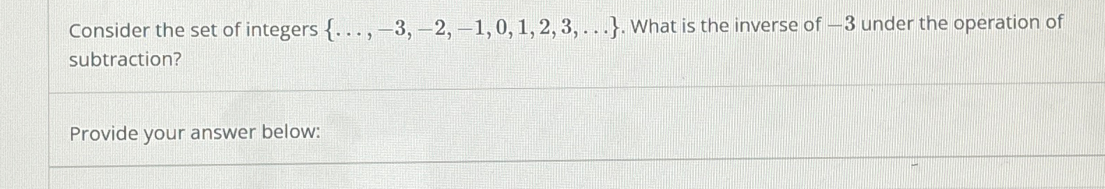 Solved Consider the set of integers | Chegg.com
