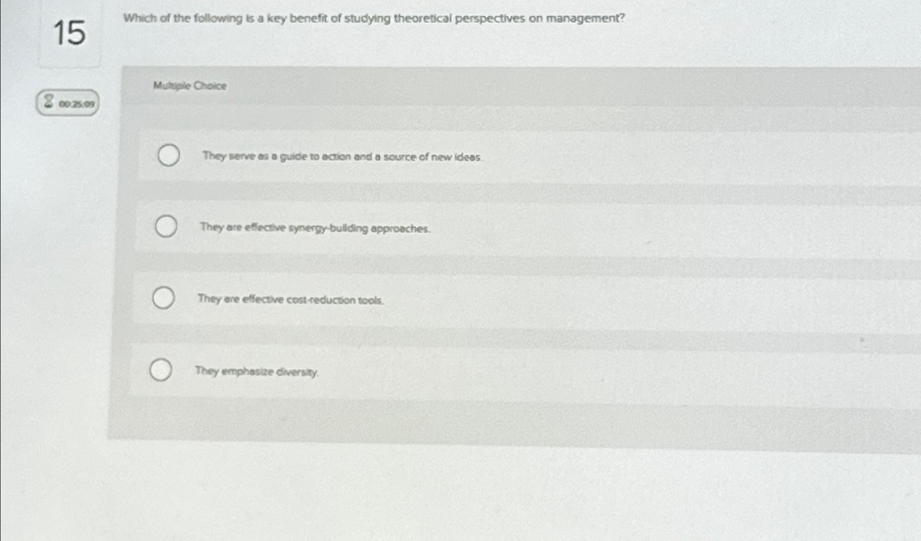 Solved 15Which of the following is a key benefit of studying | Chegg.com