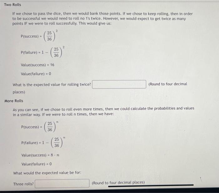 Solved The Dice game of "Pig" can be played with the | Chegg.com