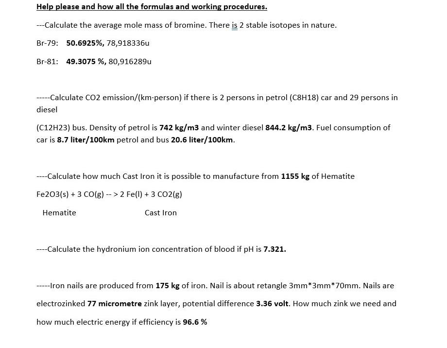Solved Help please and how all the formulas and working | Chegg.com
