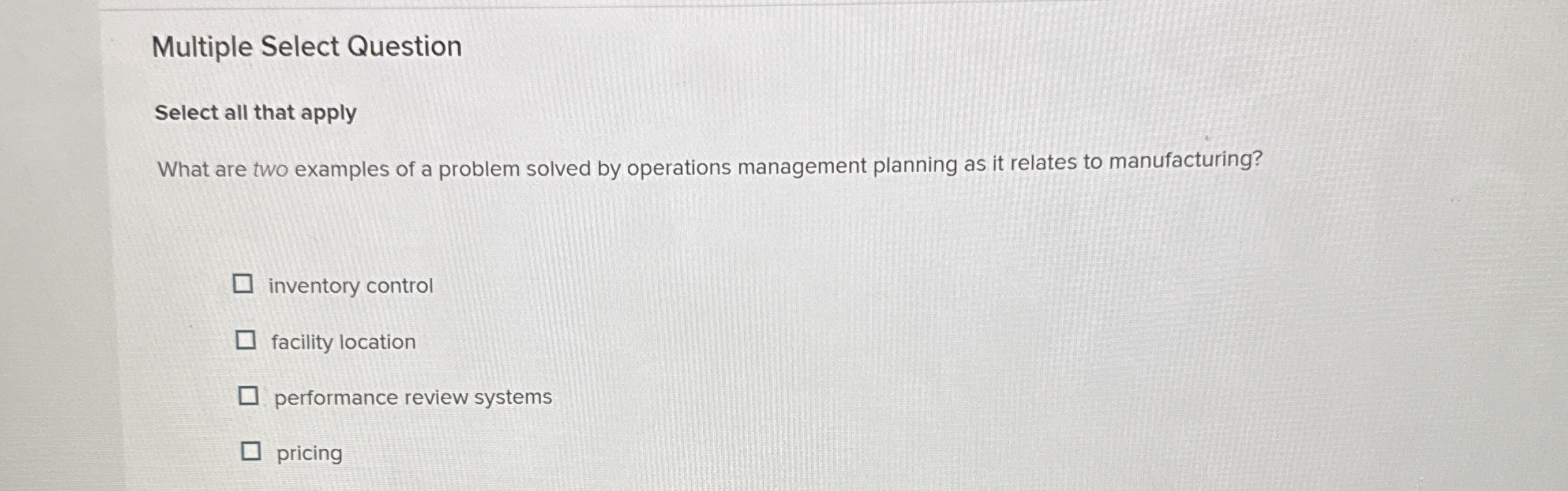 Solved Multiple Select QuestionSelect all that applyWhat are | Chegg.com Solved Multiple Select QuestionSelect all that applyWhat are | Chegg.com