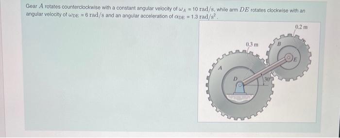 Solved Gear A rotates counterclockwise with a constant | Chegg.com