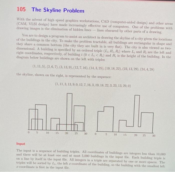 Solved 105 The Skyline Problem With the advent of high speed | Chegg.com