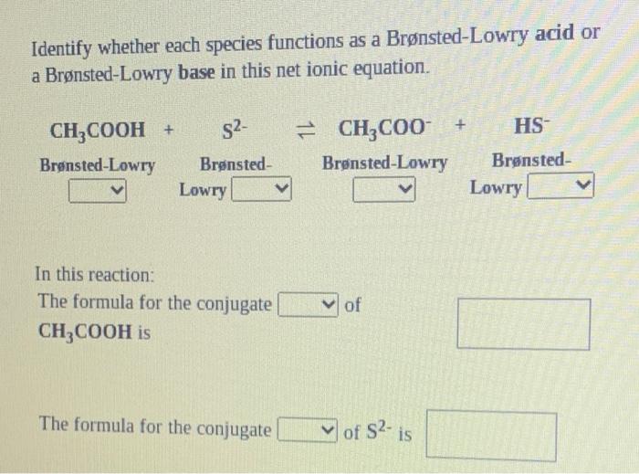 Solved In the following net ionic equation, identify each | Chegg.com