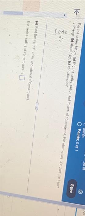 Solved comverge (b) absolutely, (c) conditionally? radius | Chegg.com