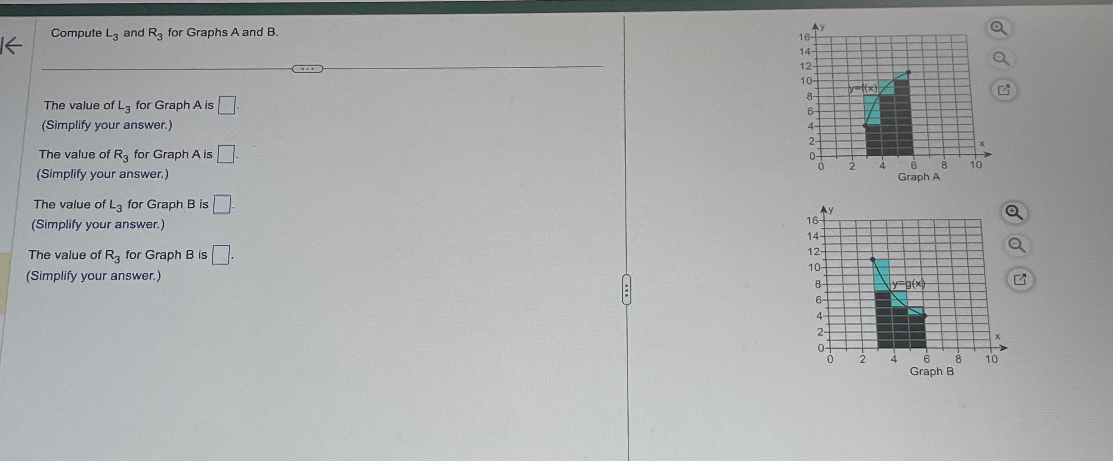 Compute L3 ﻿and R3 ﻿for Graphs A and B.The value of | Chegg.com