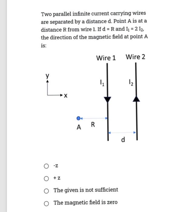 Solved Consider an infinite wire with current I and a | Chegg.com
