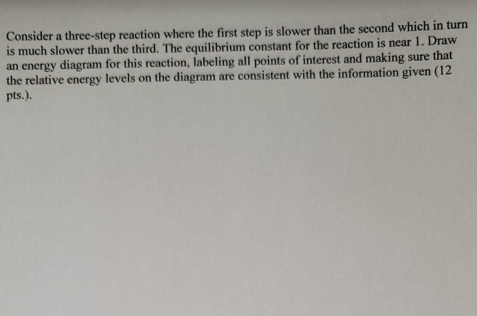 Solved Consider a three-step reaction where the first step | Chegg.com