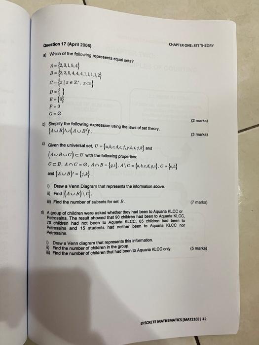 Solved a) Determine whether esch of the following statement | Chegg.com