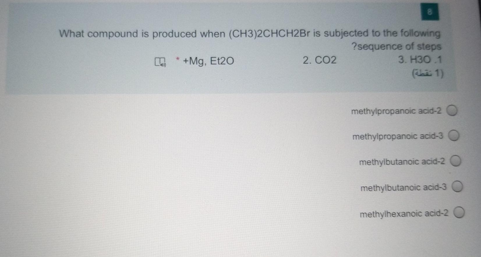 Solved What compound is produced when (CH3)2CHCH2Br is | Chegg.com