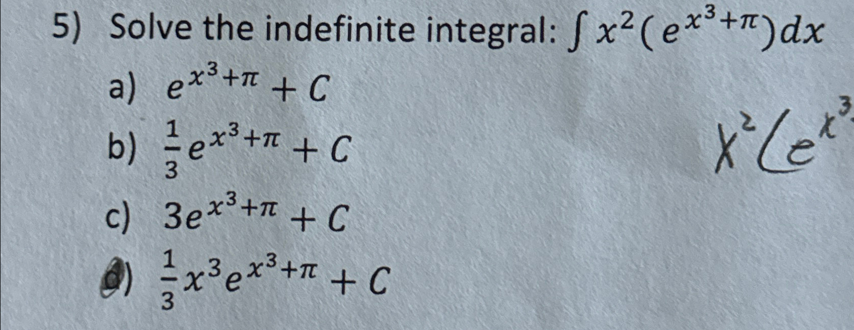 Solve the indefinite integral: | Chegg.com