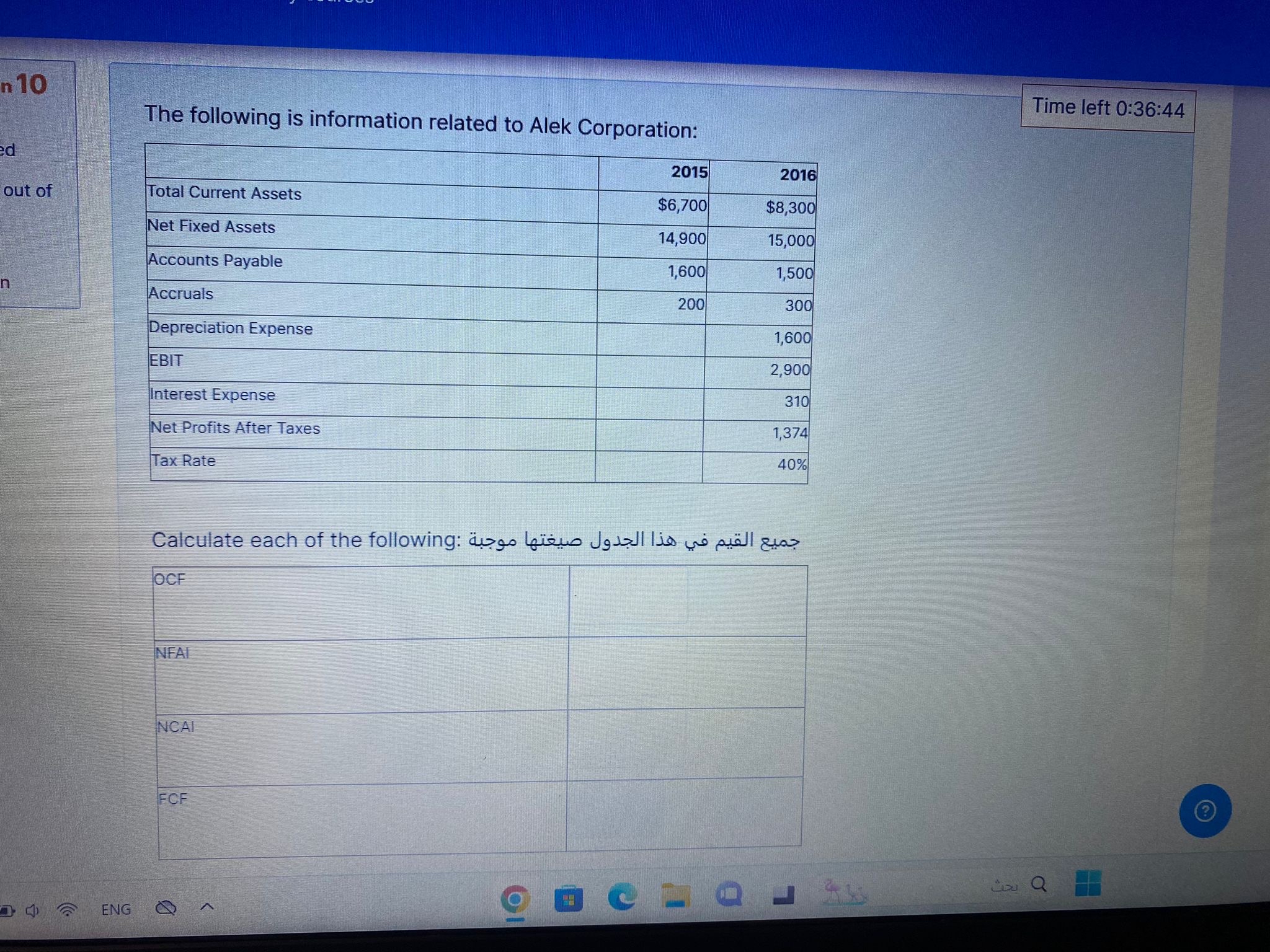 Solved The following is information related to Alek | Chegg.com