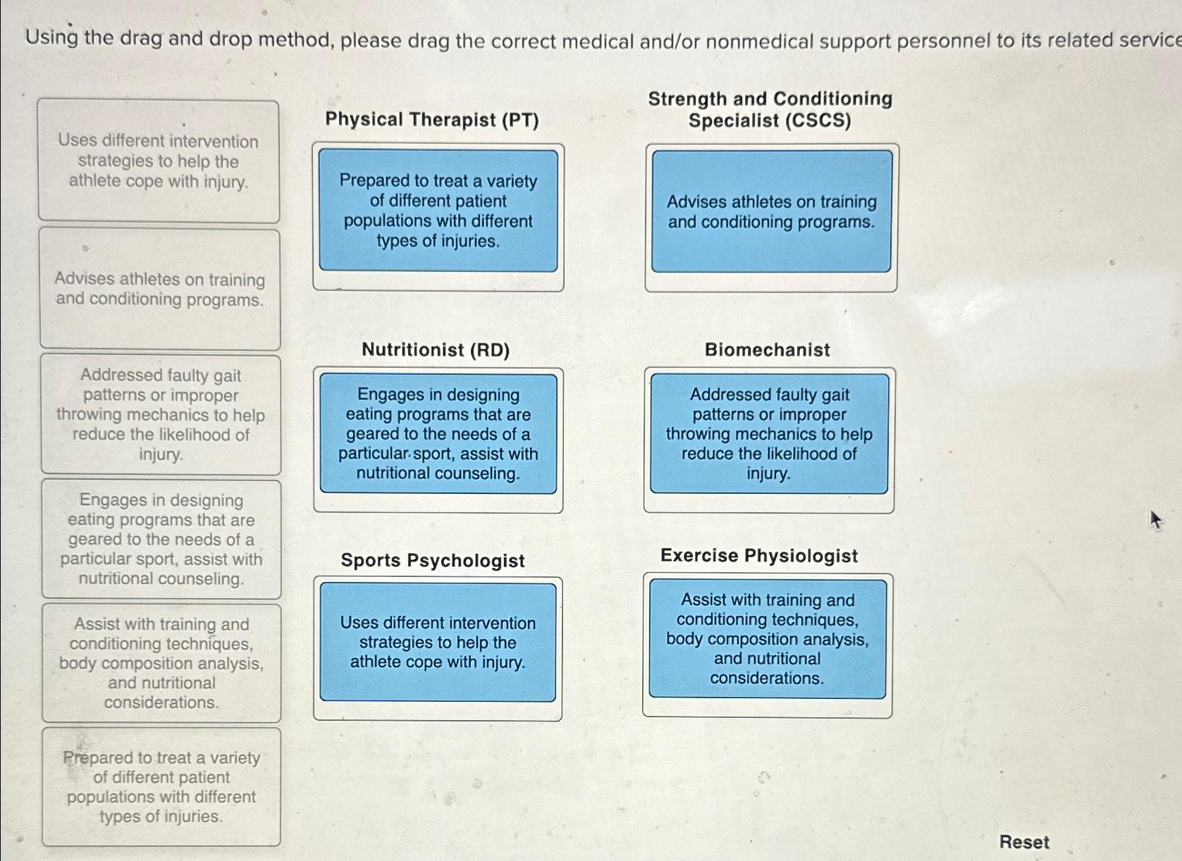 Solved Using the drag and drop method, please drag the | Chegg.com
