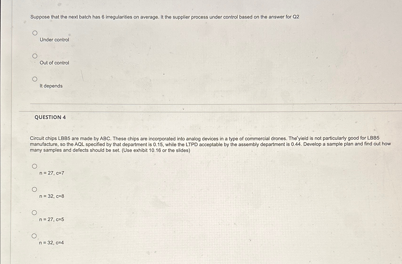 Solved Suppose that the next batch has 6 ﻿irregularities on | Chegg.com