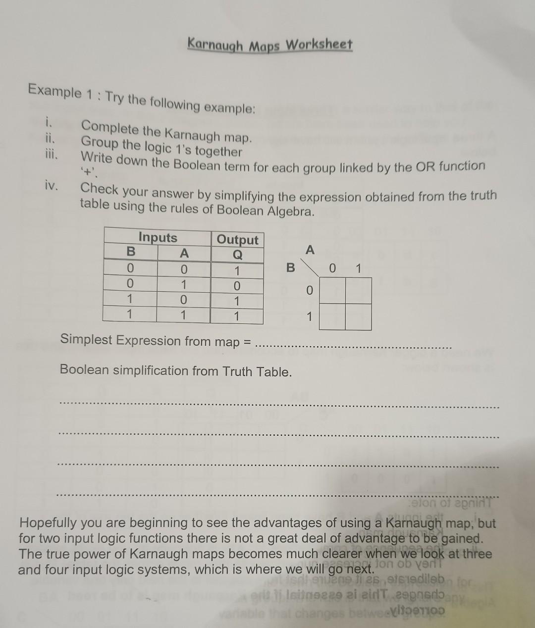 Solved Example 1 : Try the following example: i. Complete | Chegg.com