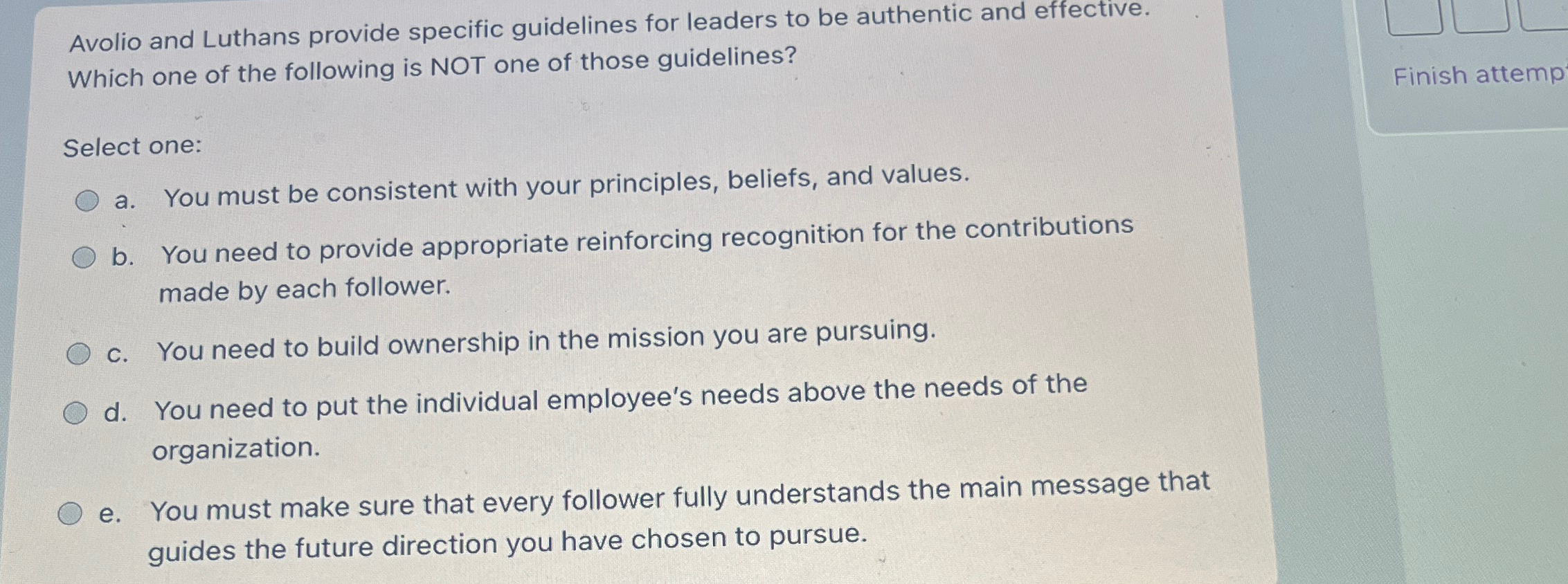 Solved Avolio and Luthans provide specific guidelines for | Chegg.com