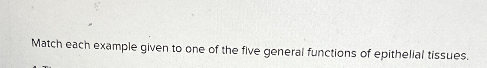 Solved Match each example given to one of the five general | Chegg.com
