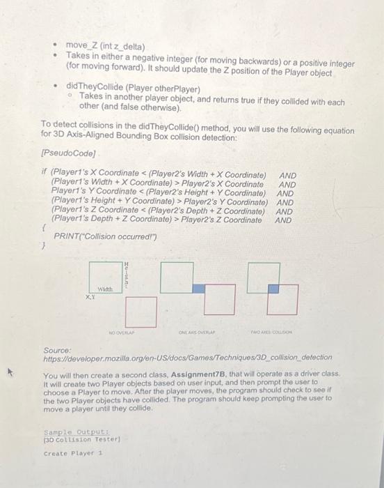 Solved Assianment 7B: NPCs collidel Back in Assignment 2 (so | Chegg.com