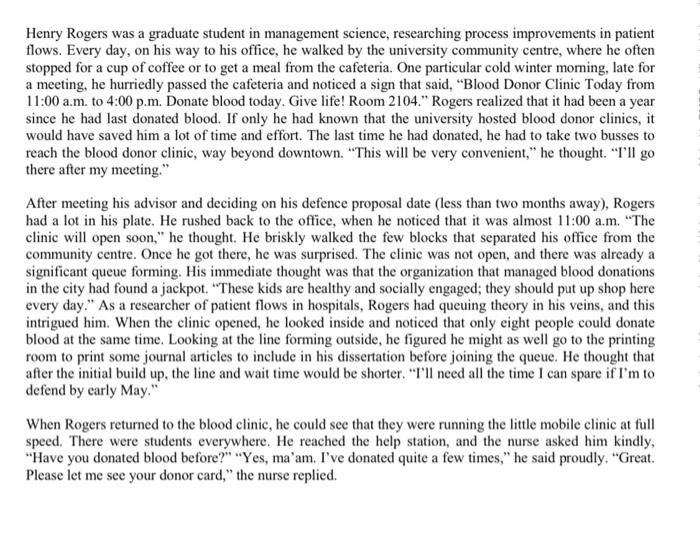 Build a working Simul8 model and answer 2 and 3 with | Chegg.com