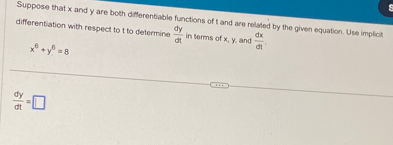 Solved Suppose that x ﻿and y ﻿are both differentiable | Chegg.com