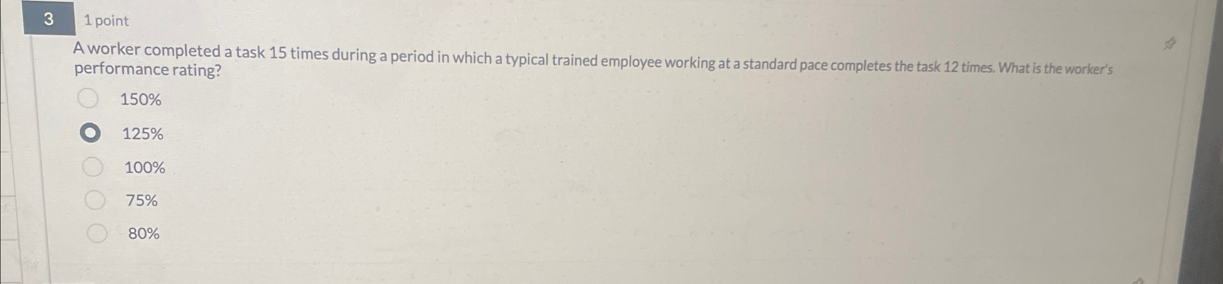 Solved 31 ﻿pointA worker completed a task 15 ﻿times during a | Chegg.com