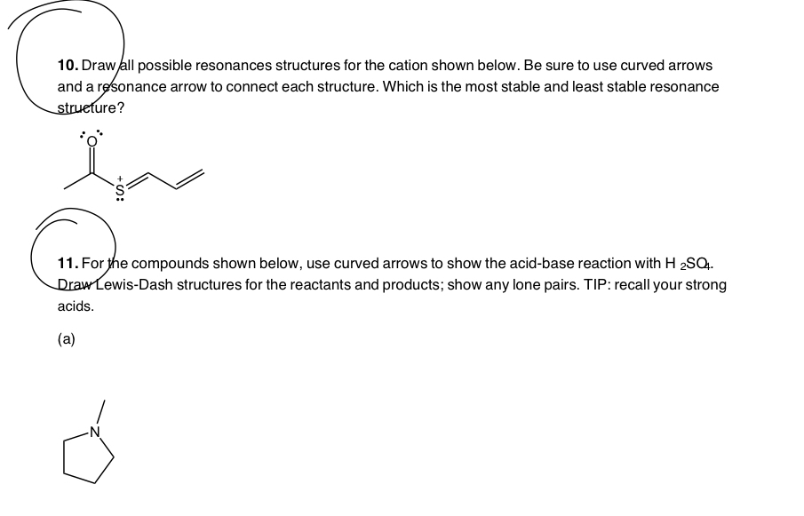Solved Draw all possible resonances structures for the | Chegg.com