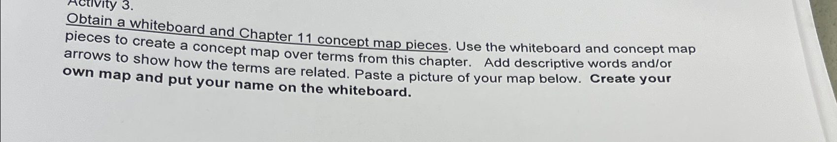 Solved Activity 3.Obtain a whiteboard and Chapter 11 | Chegg.com