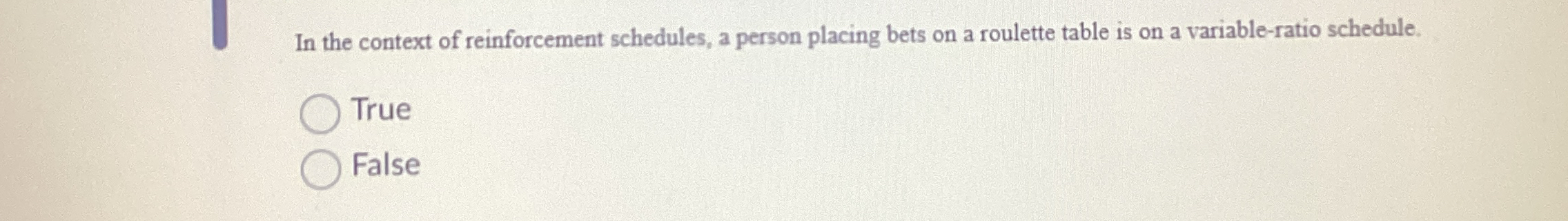 Solved In the context of reinforcement schedules, a person | Chegg.com