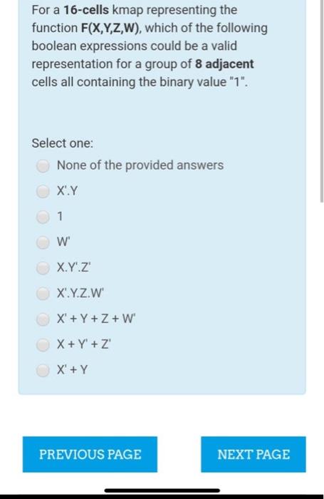 Solved For a 16-cells kmap representing the function | Chegg.com