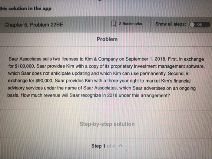 Solved assume the same facts as in BE-5-23. how much revenue | Chegg.com