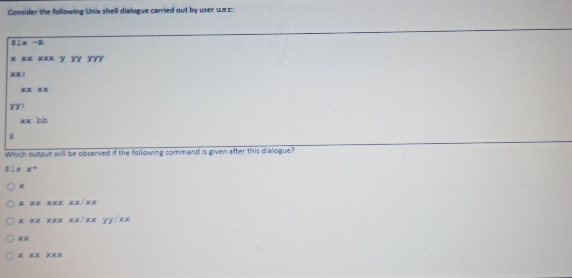 Solved Consider The Following Unix Shell Dialogue Carried 4593