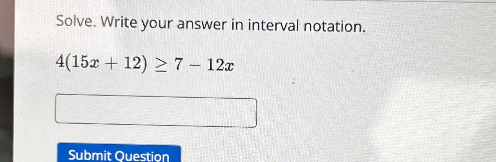 Solved Solve. Write your answer in interval | Chegg.com