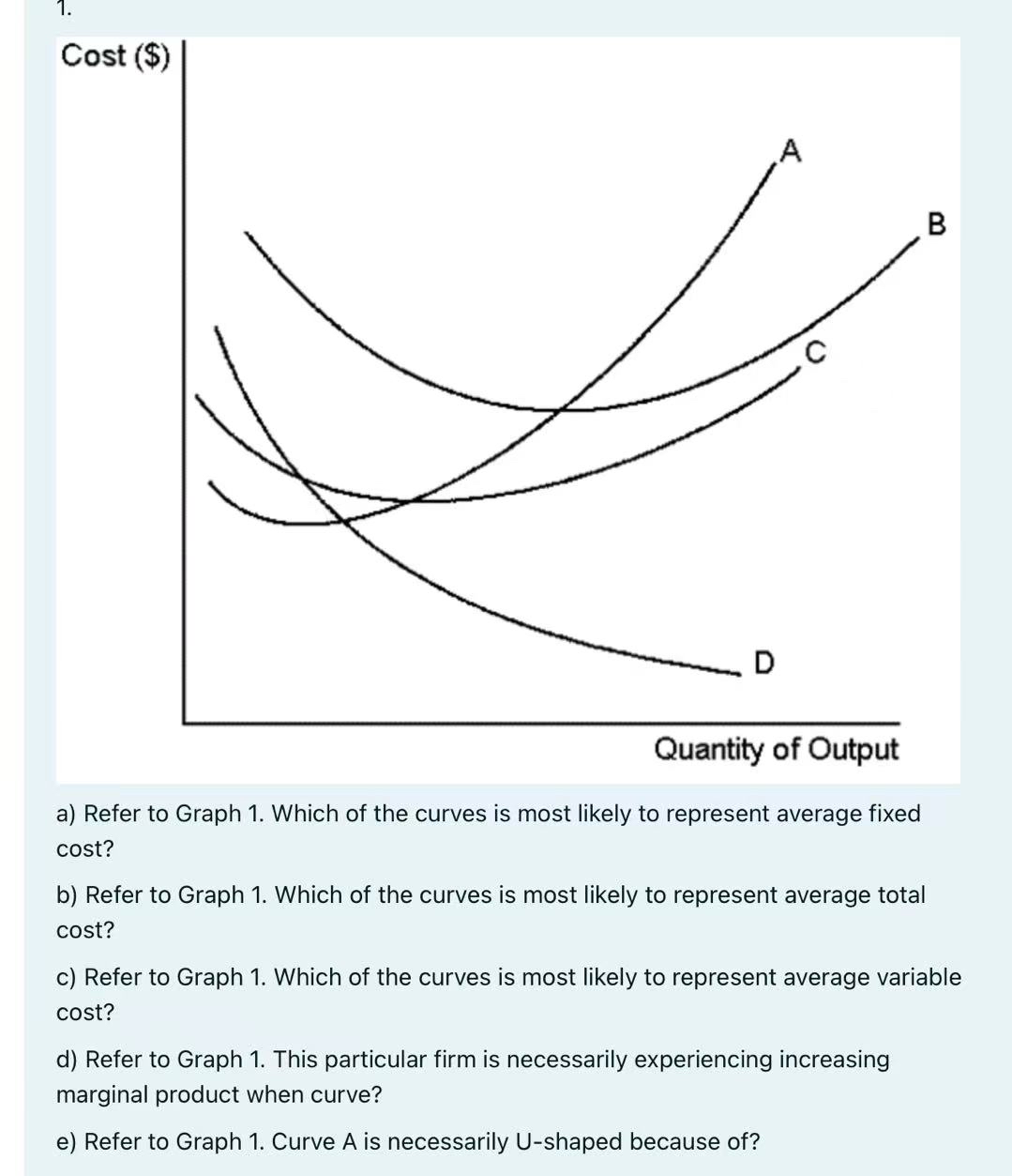 Solved a) ﻿Refer to Graph 1. ﻿Which of the curves is most | Chegg.com
