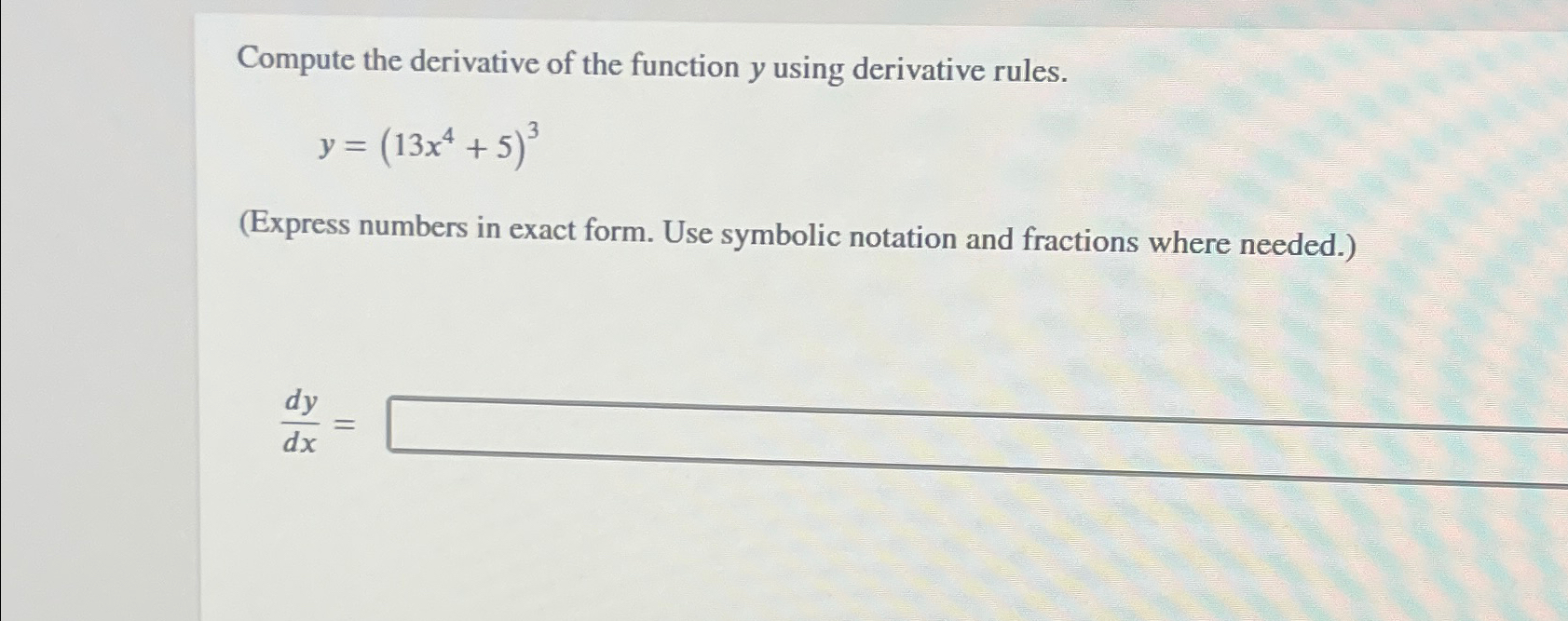 Compute the derivative of the function y ﻿using | Chegg.com