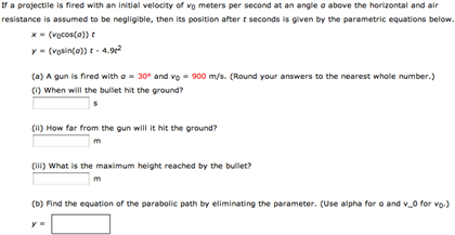 Solved If a projectile is fired with an initial velocity of | Chegg.com