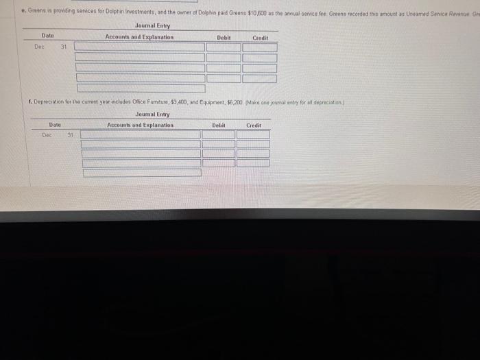 Solved 1. Depreciation for the current year includes Ofice | Chegg.com