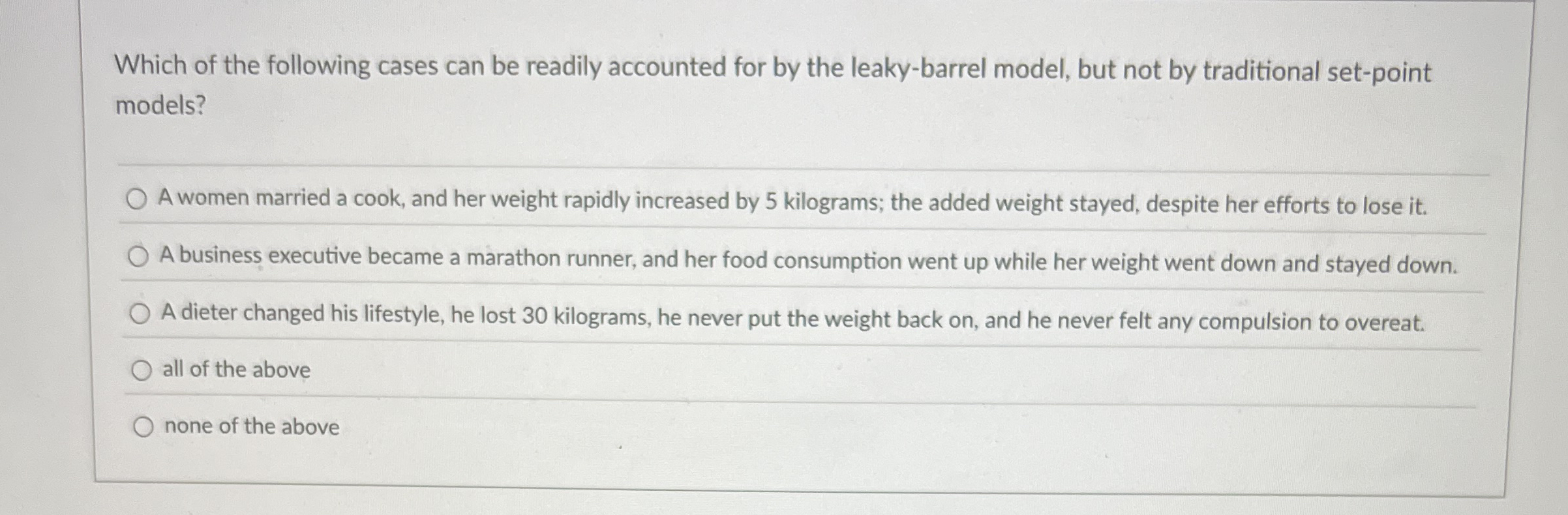 Solved Which of the following cases can be readily accounted | Chegg.com
