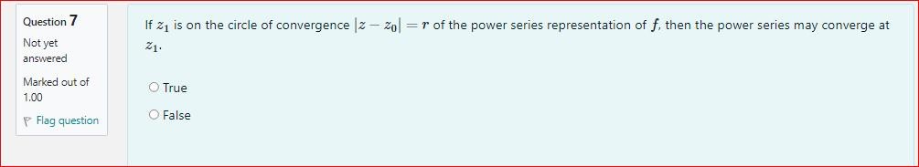 Solved If z1 ﻿is on the circle of convergence |z-z0|=r ﻿of | Chegg.com