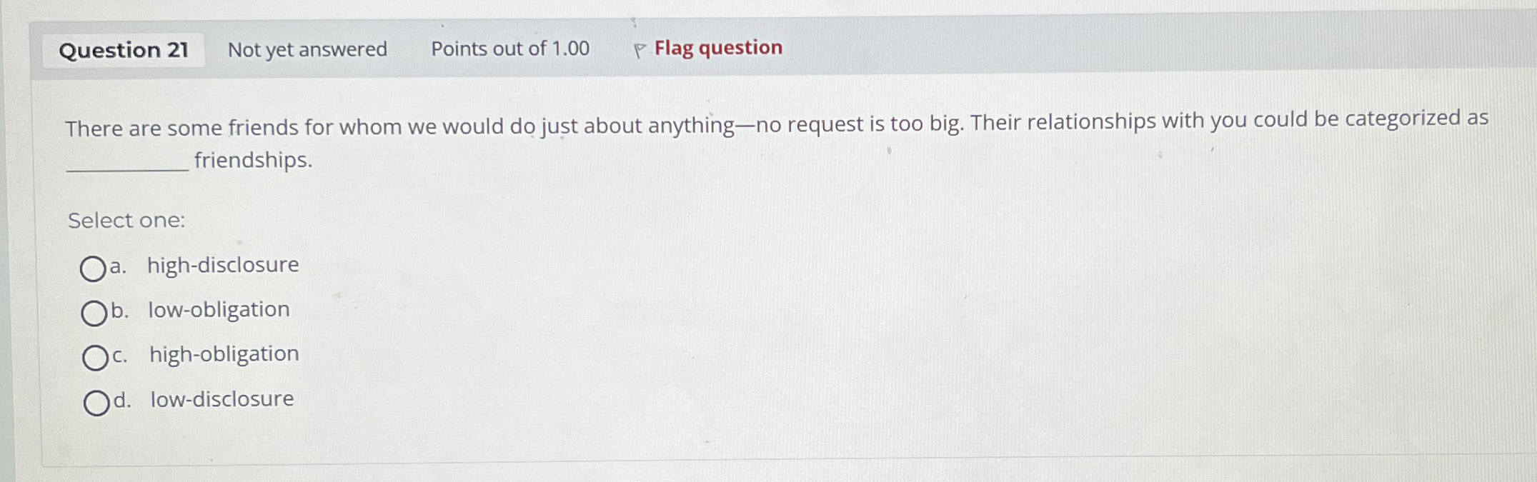 Solved There are some friends for whom we would do just | Chegg.com