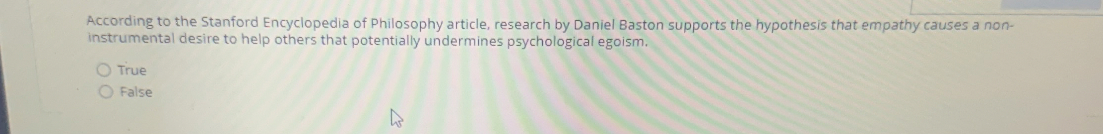 Solved According to the Stanford Encyclopedia of Philosophy | Chegg.com