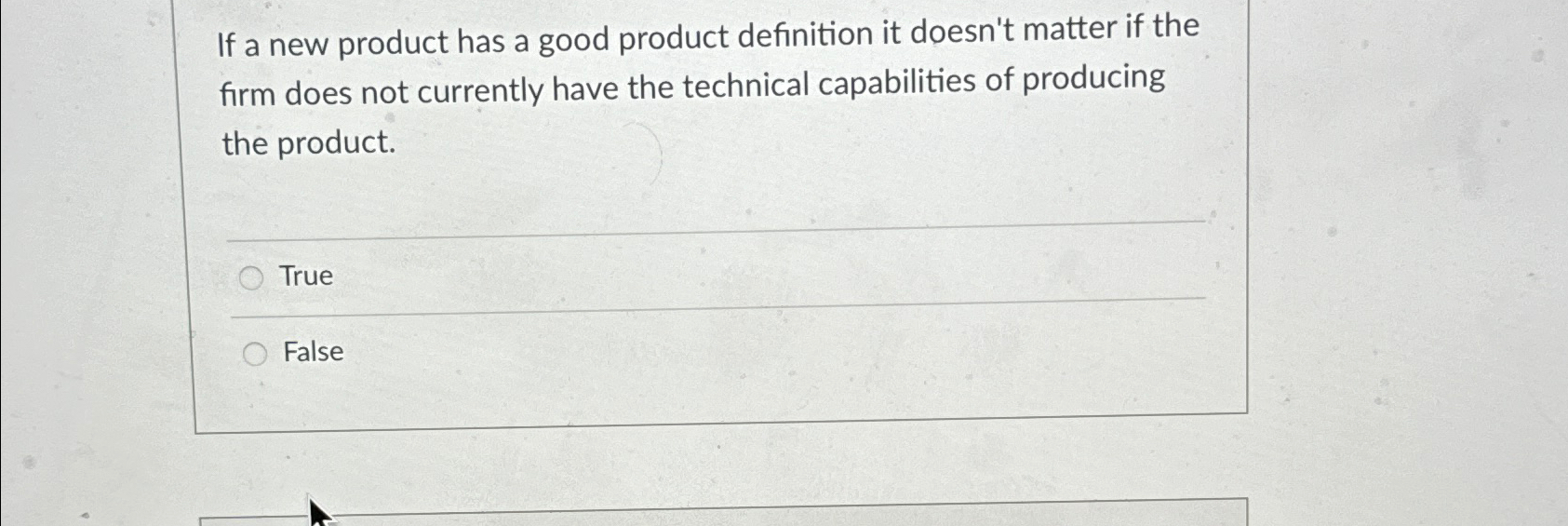 Solved If a new product has a good product definition it | Chegg.com
