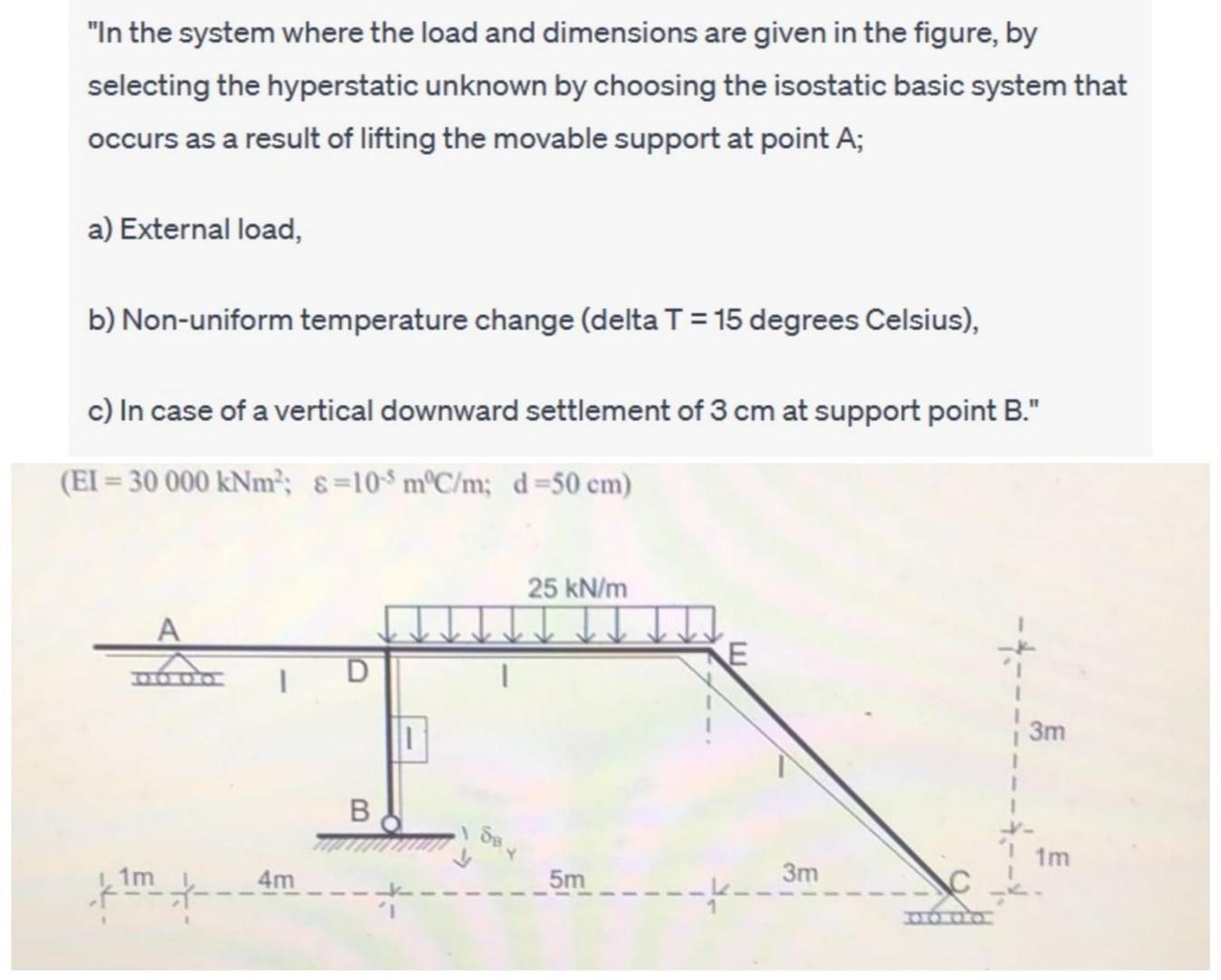 Solved "In the system where the load and dimensions are | Chegg.com