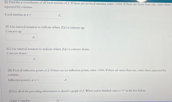 Solved Suppose that (A) Find all critical values of f. If | Chegg.com