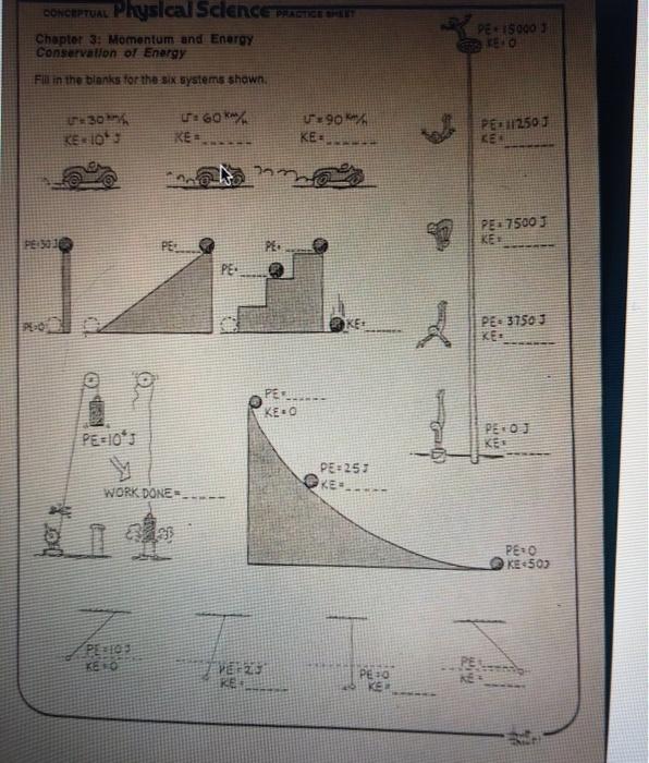 Solved PE 15000 CONCEPTUAL Physical Science PRACTICE SHIRT | Chegg.com