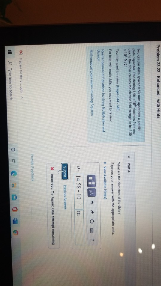 Solved Problem 23.22 - Enhanced - with Hints Part A Two | Chegg.com