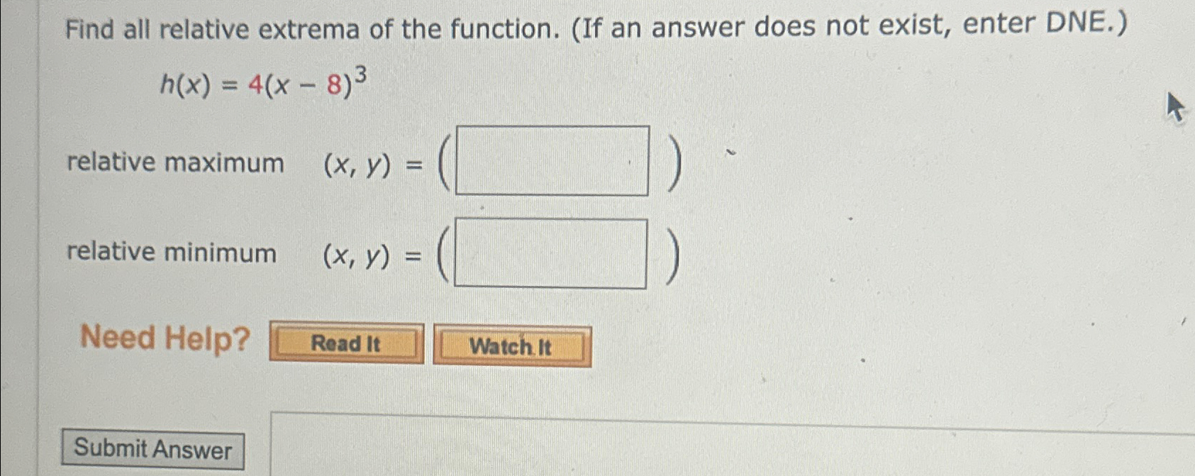 Solved Find All Relative Extrema Of The Function If An