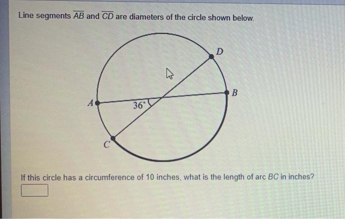 Solved Line segments AB and CD are diameters of the circle | Chegg.com